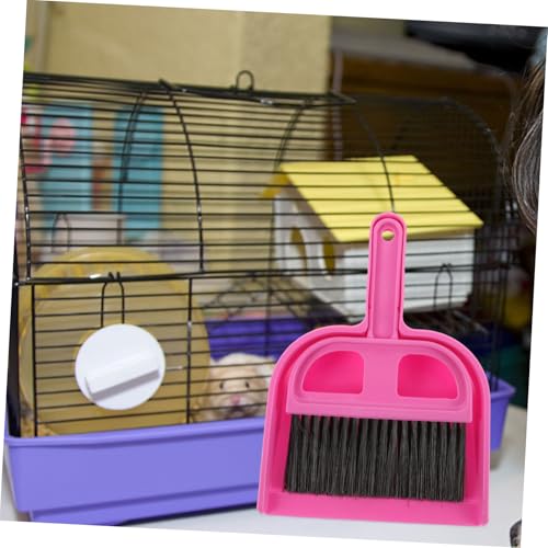 MERRYHAPY 1 Set Pet Cleaning Tool Cat Scrub Brushes for Cleaning Dryer Dog Wipes Pet Nest Broom Spray Cleaning Broom Counter Duster Broom Handle Outdoor Mini Broom Hideout Block Plastic Rosy