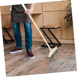 BCOATH Wooden Long Handle Broom Indoor Sweeping Broom Courtyard Broom Garbage Sweeping Broom Soft Broom Lawn Concrete Broom Outdoor Indoor Broom Dust Brooms Carpet Broom Rv Bristle Hair