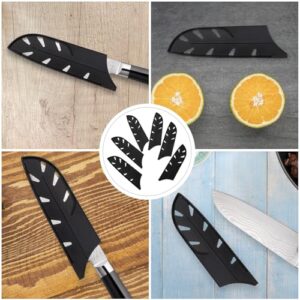 IMIKEYA 6pcs Knife Case Cutter Protective Cover Blade Protectors Knife Pouch Cover Protectors Kitchen Gadget Chef Knives Cover Knife Protector Sleeve Cutting Scabbard Safe Cutter Black Pp