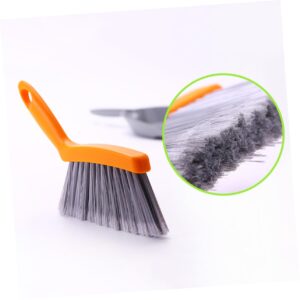 SOESFOUFU Mini Cleaner Mini Cleaning Brush Desktop Cleaning Brush Cleaner Pet Cage Waste Cleaning Tool Table Crumb Brush Mini Broom and Dustpan Keyboard Cleaning Brush Cleaning Tools Orange