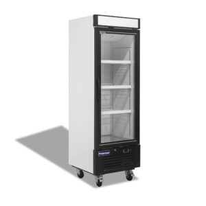 CHUMART 16 Cu. Ft Commercial Refrigerator with Glass Door, 25" Display Refrigerator Single Door Beverage Merchandiser with LED Light, Small Drink fridge for Restaurant, shop