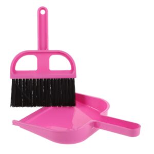 butifulsic 1 set pet cleaning tool ferret compact dust guinea pig stuff block brooms broom handle squeegee broom bunny cage liner hamster toys table whisk broom duster push broom rosy plastic