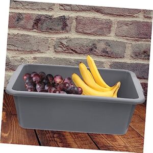 HOOTNEE Plastic Rectangular Tub Storage Bins Bus Basin Collapsable Dish Washing Tub Foot Soak Tub Commercial Tote Tub for Home Utility Tote Plastic Storage Bin Commercial Tote Tubs Grey