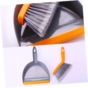 SOESFOUFU Mini Cleaner Mini Cleaning Brush Desktop Cleaning Brush Cleaner Pet Cage Waste Cleaning Tool Table Crumb Brush Mini Broom and Dustpan Keyboard Cleaning Brush Cleaning Tools Orange