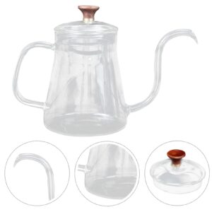 BRIGHTFUFU Coffee Hand Pot Coffee Kettle Gooseneck Kettle Stovetop Coffee Dripper Pot Coffee Espresso Machine Gooseneck Coffee Pots Coffee Maker Narrow Spout Water Kettle Espresso Pot Glass