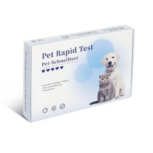 pawsxfun dogs & cats gia test kit - accurate & quick 5-pieces home detection of giardia in feces/vomit in 5-10 minutes! easy to use non-invasive early diagnosis tool suitable for all breeds & ages