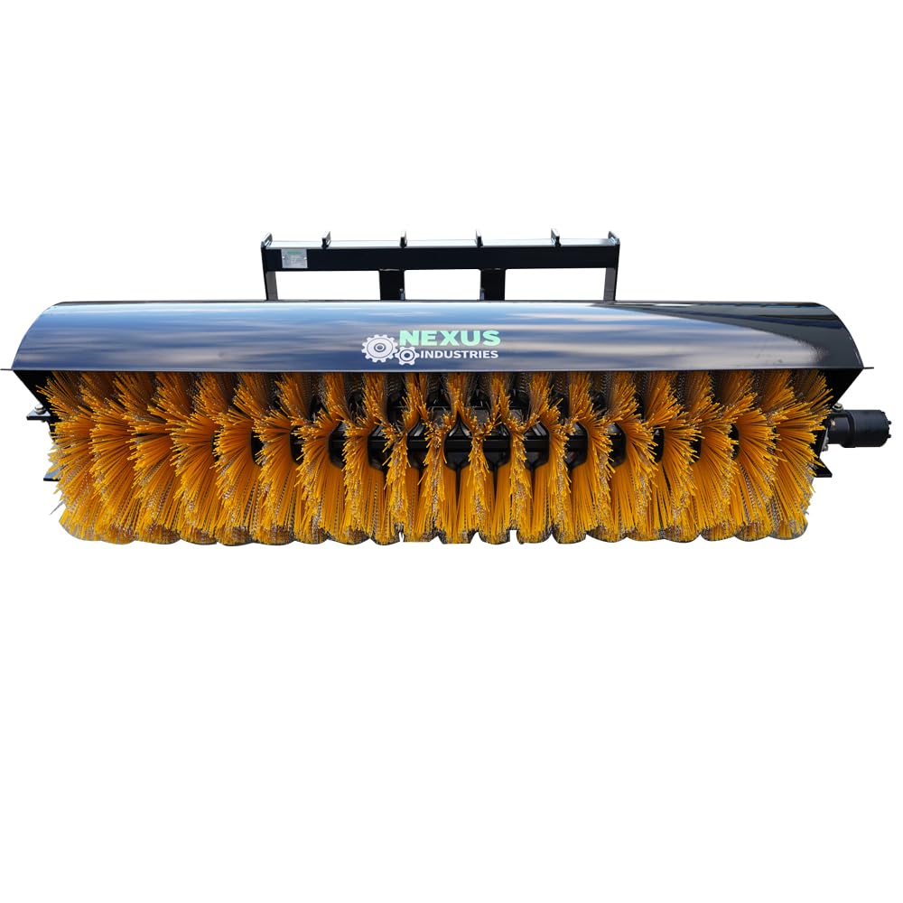 72" Skid Steer Hydraulic Rotary Angle Broom Sweeper Wire Brush