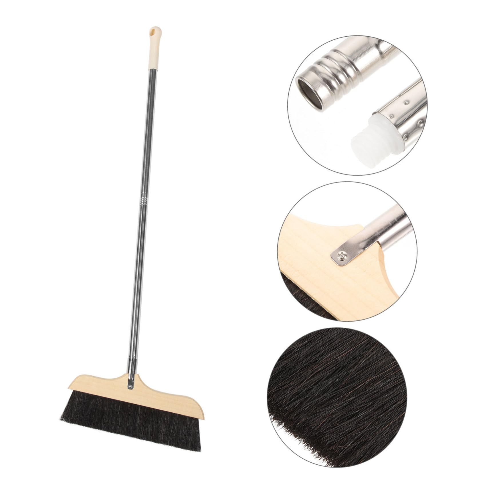 SOESFOUFU Long Handle Broom Housekeeping Broom Push Broom Brush Heavy Duty Broom Floor Sweeper Office Garbage Cleaner Garbage Sweeping Tool Home Broom Sweep Floor Brush Brooms Horsetail Hair