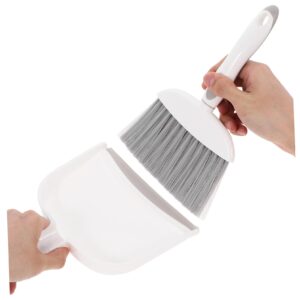 Mikinona 1 Set Mini Broom Dustpan Small Brush and Dustpan Desk Waste Broom Car Detailing Brush Small Broom Brush Car Vent Cleaner Car Interior Cleaning Brush Car Gaps Brush Car Broom Pp