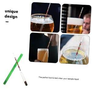 FUNOMOCYA 2 Pcs Sugar Meter Hydrometer for Mead Homebrew Hydrometer Manual Hydrometer Beer Wine Hydrometer Maple Sap Hydrometer Syrup Hydrometer for Moisture Content Borosilicate Glass