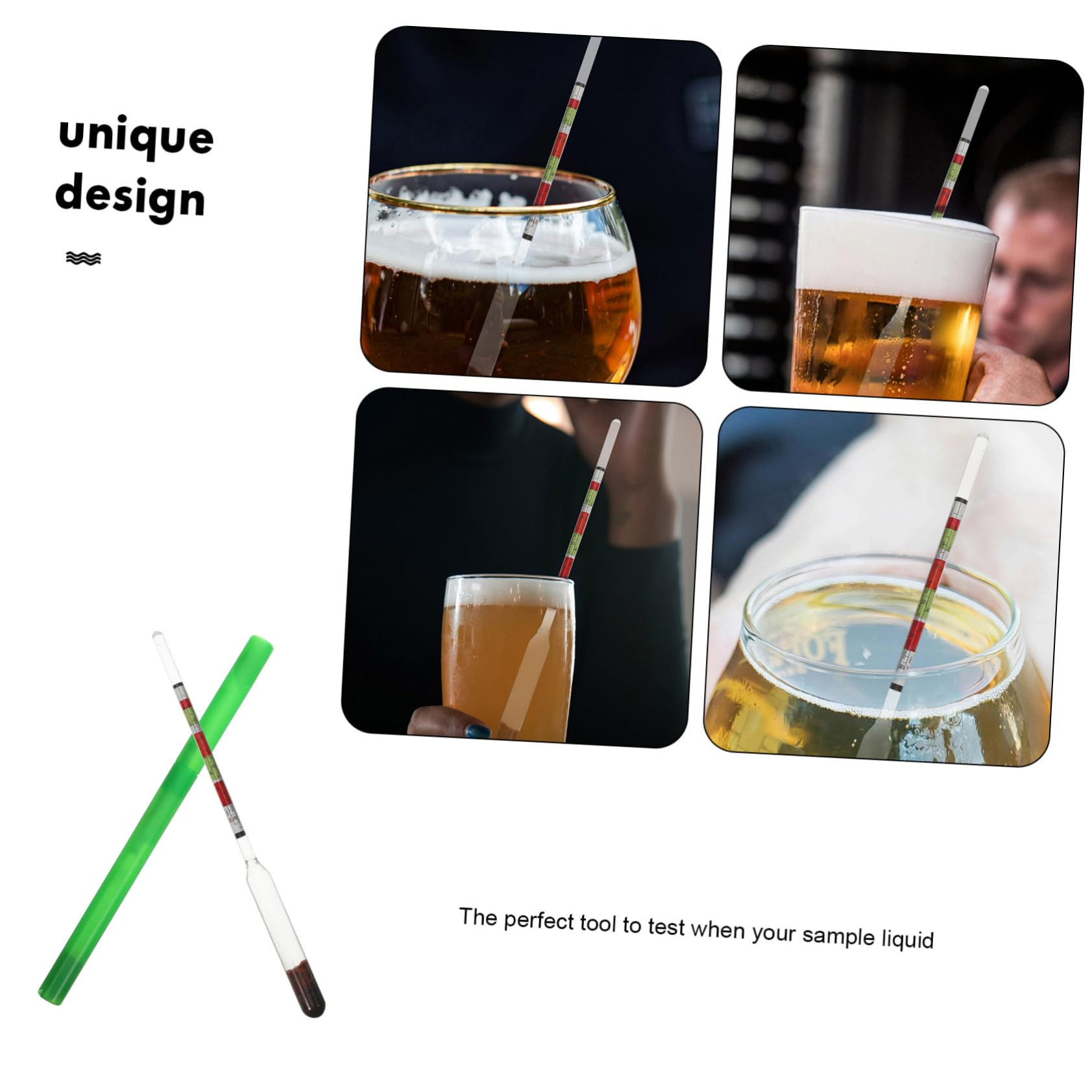 FUNOMOCYA 2 Pcs Sugar Meter Hydrometer for Mead Homebrew Hydrometer Manual Hydrometer Beer Wine Hydrometer Maple Sap Hydrometer Syrup Hydrometer for Moisture Content Borosilicate Glass