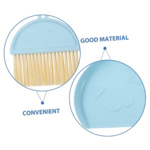 QUMIIRITY 1 Set Broom to Clean up Brooms Automotive Combos Cars Detailing Brush Mini Hand Broom Desktop Cleaning Broom Dustpan and Small Cleaning Brush Mini Broom Dust Pan Keyboard Pp Blue