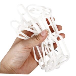 BUGUUYO 4pcs Clothes Hanging Chain Hangers Clothes Rack Clothes Hanger Connector Coat Hanging Chain Clothing Line Chain Link Cloth Plastic Chain for Clothes Hanger Indoor Clothesline White