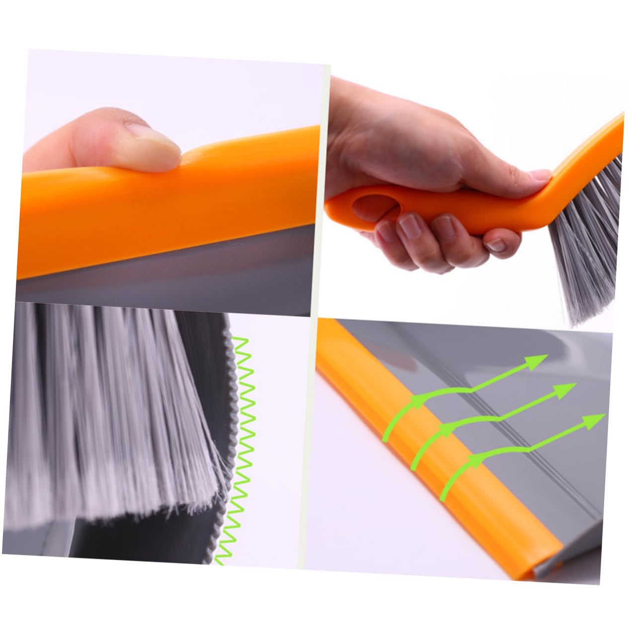 SOESFOUFU Mini Cleaner Mini Cleaning Brush Desktop Cleaning Brush Cleaner Pet Cage Waste Cleaning Tool Table Crumb Brush Mini Broom and Dustpan Keyboard Cleaning Brush Cleaning Tools Orange