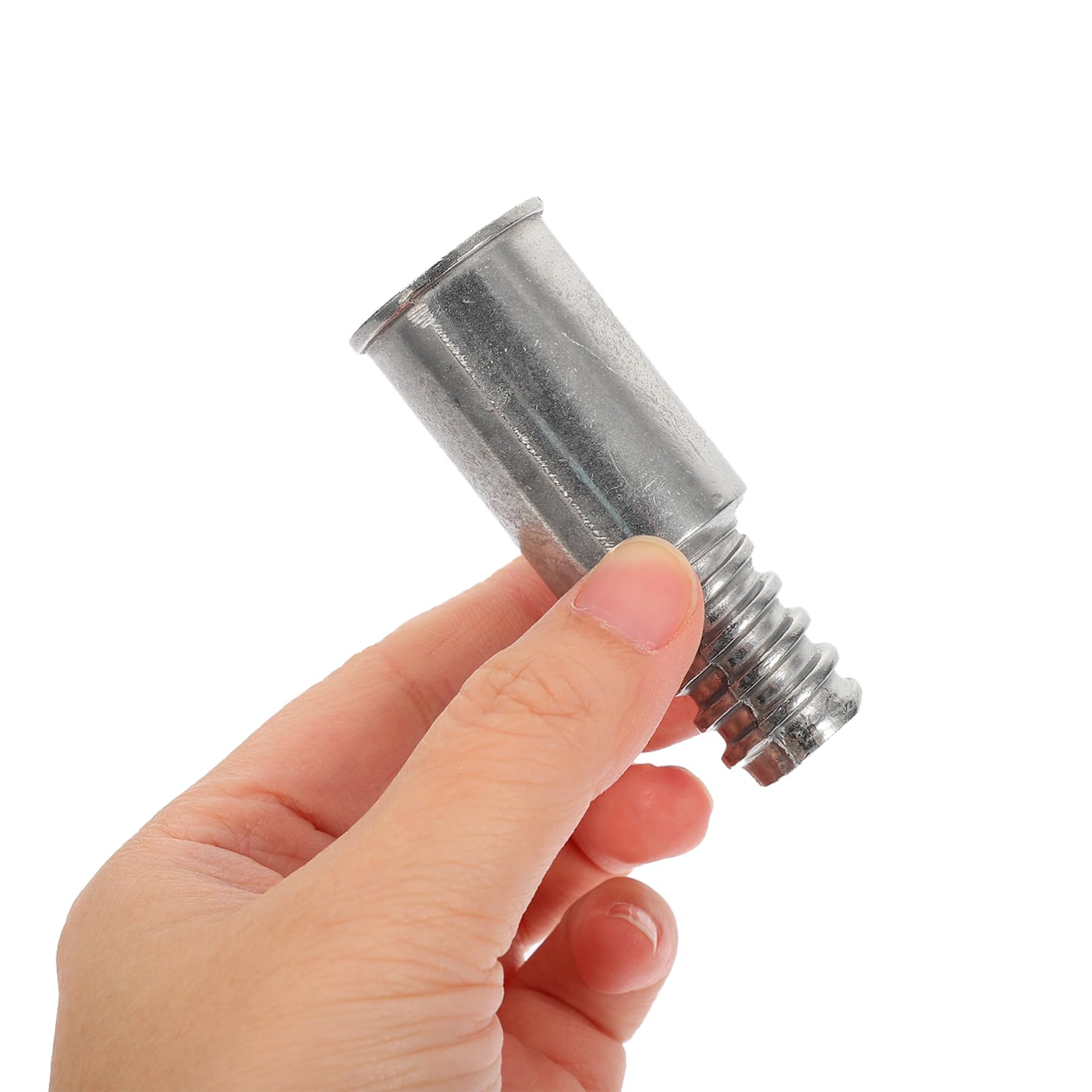 Anneome Mop Head Extension Pole Adapter Cleaning Pole Adapter Pole Adaptor Tip Telescopic Broom Pole Push Broom Head Adapter Broom Thread Adapter Threaded Pole Tip Silver Aluminum Alloy