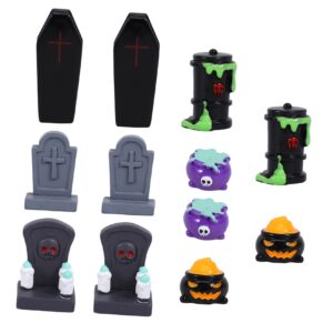 ORFOFE 24 Pcs Mini Figures Halloween Charms Miniature Things Resin Miniatures for Crafts