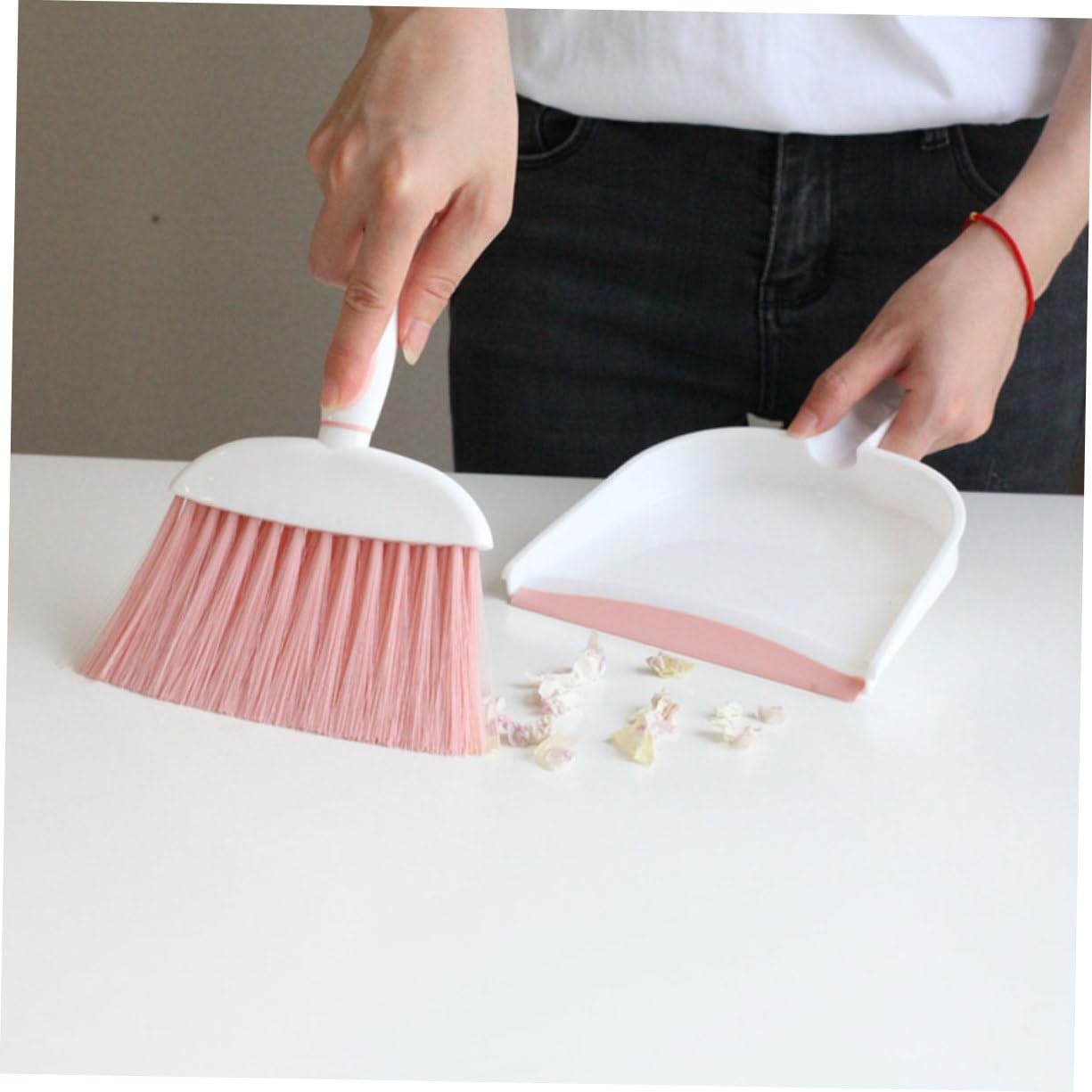 CONGARTENO 1 Set Mini Broom Dustpan Cleaning Brush Dustpan Detailing Brush Small Broom and Dustpan Mini Cleaning Brush Pet Nest Cleaning Tool Kitchen Stove Shovel Desktop Sweep Broom Car Pp