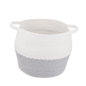 villful 1pc rope storage basket decorative storage bins weave basket round laundry basket large storage bin woven hamper blanket holder storage baskets lovely storage holder cotton rope