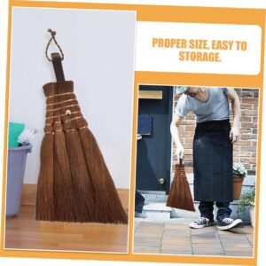 STOBAZA 2pcs Small Broom Handheld Broom Asian Straw Soft Broom Desk Cleaning Brush Natural Hand Broom Corn Whisk Broom Sweeper Broom Cleaning Broom Desktop Dust Broom Light Brown Palm