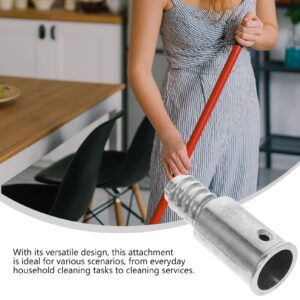 Anneome Mop Head Extension Pole Adapter Cleaning Pole Adapter Pole Adaptor Tip Telescopic Broom Pole Push Broom Head Adapter Broom Thread Adapter Threaded Pole Tip Silver Aluminum Alloy