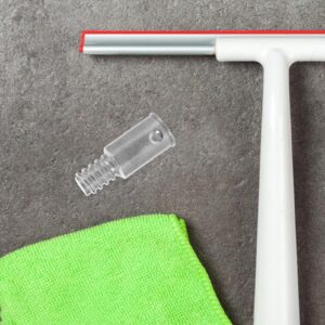 Anneome Mop Head Extension Pole Adapter Cleaning Pole Adapter Pole Adaptor Tip Telescopic Broom Pole Push Broom Head Adapter Broom Thread Adapter Threaded Pole Tip Silver Aluminum Alloy