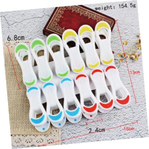 KOMBIUDA 12pcs Clothes Pin Clothes Line Clip Clothesline Clips Blinds Wand Clothespins Non Slip