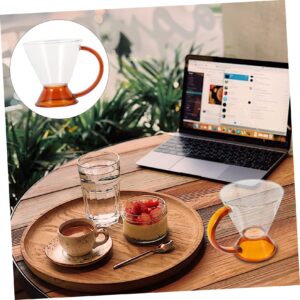 NAMOARLY Coffee Pot Travel Espresso Maker Clear Coffee Mugs Drip Coffee Maker Tea Severs Coffee Brewer Lemonade Cups with Lids Manual Espresso Machine Water Container Coffee Cup Glass White