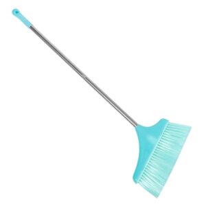 hoement home broom angle broom long handle cleaning broom office broom floor cleaning broom floor cleaning tool outdoor broom floor sweeping broom hair cleaning broom sky-blue plastic