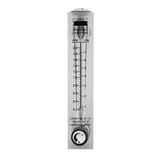 Respicefinem LZM-15T Acrylic Panel Mount Flowmeter 0.2-2GPM High Visibility Liquid Measurement Precision Adjustment G1/4 G1/2 Thread