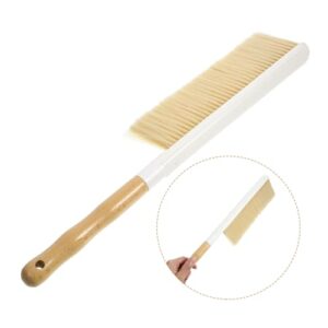 COOLHIYA Dust Brush Cleaning Brush Hair Broom Whisk Brooms Soft Brush Soft Bristle Hair Brush Handheld Broom Stains Remover Brush Kitchen Brush Keyboard Brush Hand Broom Beige The Pet