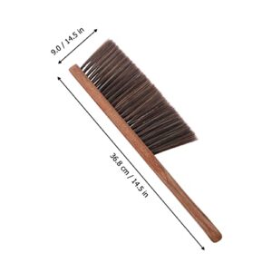 SEWOART 1pc Bed Brush Car Cleaning Brush Soft Cleaning Brush Couch Cleaning Brush Hand Brush para Limpiar Broom Handle Counter Broom for Cleaning Rug Brush with Handle Brown Wood