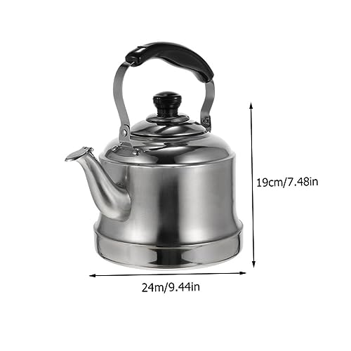 GRIRIW 1pc Stainless Steel Kettle Coffee Espresso Machine Kitchen Gadget Water Boiling Kettle Insulated Coffee Home Tea Kettle Espresso Coffee Machines Stainless Steel Water Kettle Silver