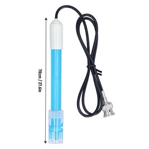 Composite PH Electrode Probe PH Tester Electrode for Chemical Industry Plastic Shell Non Fillable PH Sensor for PH Meter Suitable for Most PH and Controller BNC Connectors