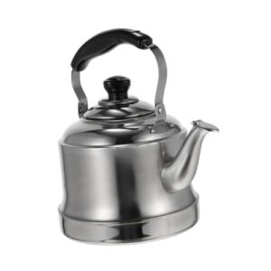 gririw 1pc stainless steel kettle coffee espresso machine kitchen gadget water boiling kettle insulated coffee home tea kettle espresso coffee machines stainless steel water kettle silver