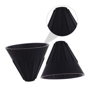 JEWEDECO 2 Pcs Coffee Funnel Espresso Tamper Station Espresso Coffee Machine Silicon Coffee Coffee Filter Cup Manual Coffee Filter Tea Brewing Filter Silicon Tea Black