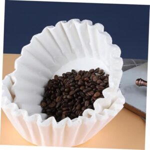 GRIRIW 100 Sheets American Coffee Filter Paper Tea Boiling Filter Coffee Espresso Cold Brew Coffee Filter Loose Tea Filter Milk Strainer Kung Fu Tea Filter Cup Coffee Machine Filter White