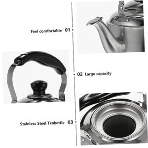 GRADENEVE 1pc Stainless Steel Kettle Whistling Water Kettle Small Espresso Machine Whistle Kettle Heated Coffee Mug Japanese Tea Pots Boiling Portable Water Kettle Whistle Teakettle Silver