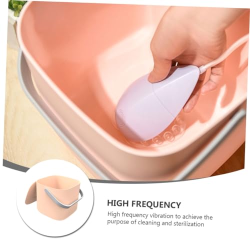 CANIGHT 1pc Sonic Cleaner Tiny Washing Machine Power Tools Fruit Cleaning Device Mini Portable Washer Mini Washer for Clothes Portable Laundry Machine Power Washer Plastic Pink