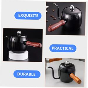 AUTSUPPL Coffee Pot Espresso Grounds Stovetop Gooseneck Kettle Water Boiler Pot Vinegar Container Camping Coffee Maker Espresso Coffee Machine Water Jug Gongfu Teapot Black Stainless Steel