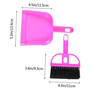 Cleaning Tools Duster Mini Brush Brooms Broom and Dust Pan Mini Dustpan and Brush Mini Keyboard Brush Computer Broom Household Supplies Cleaning Utensils Cage Cleaner Rosy BCOATH