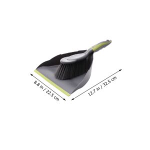 SOESFOUFU 1 Set Broom Cleaning Brush Cleaning Shovel Duster Mini Broom Dustpan Pet Hair Broom Cage Waste Cleaning Tool Gap Cleaning Broom Desktop Cleaning Brush Whisk Clean Keyboard Pp Green