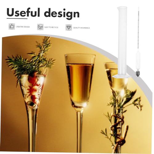 SECFOU 1 Set Wine Making Kit Household Hydrometer Convenient Hydrometer Reusable Measuring Tube Alcoholmeter Tester Kit Compact Measuring Tube Moonshine Professional Measuring Tube Glass