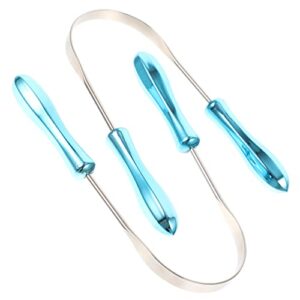 tovinanna 2pcs u-shaped adults scrapers scraper scraper for mouth brush sky-blue stainless steel