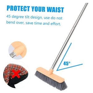 HAPINARY 1pc Cleaning Floor Brush Bathroom Cleaning Brush Tiles Cleaning Home Carpet Cleaner Grout Cleaner Brush Dry Floor Cleaning Mop Handle Bathtub Scrubber Carpet Scrubber Mist Abs