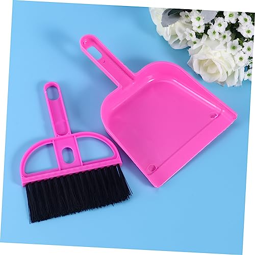 HAPINARY Household Supplies Portable Cleaning Brush Cage Cleaner Mini Keyboard Brush Car Broom Computer Cleaning Kit Broom and Dust Pan Mini Hand Broom Duster Mini Brush Cleaning Tools Rosy