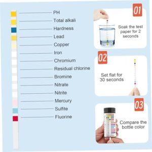 Drinking Water Test Kit, 100Pcs 14 in 1 Water Test Kit, Universal Water Tester for Drinking Water, Quick & Easy Home Water Testing Kit for Hardness, Lead, Iron, Copper, Fluoride Water Tester