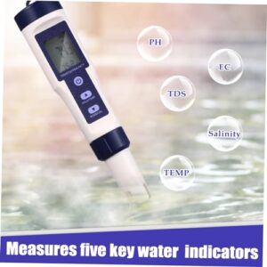 ROMISBABA Water Quality Tester Handheld Water Tester Water Ph Tester Tds Water Tester Pool Salt Tester Aquarium Water Tester Ec Meter Water Tester for Home Ph Meter Pool Water Tester Plastic