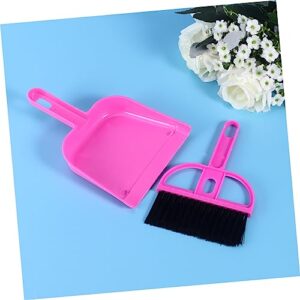 HAPINARY Household Supplies Portable Cleaning Brush Cage Cleaner Mini Keyboard Brush Car Broom Computer Cleaning Kit Broom and Dust Pan Mini Hand Broom Duster Mini Brush Cleaning Tools Rosy