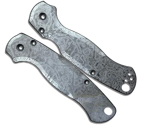 Alien Black engraved Titanium Scales for Spyderco Paramilitary 2 PM2