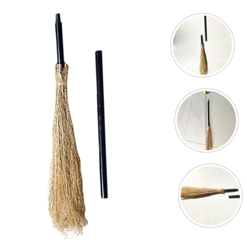 Didiseaon 2pcs Halloween Witch Broom Costume Accessories Wizard Flying Broom Props Halloween Witches Broom Cosplay Broom Cosplay Supply Witches Broom Prop